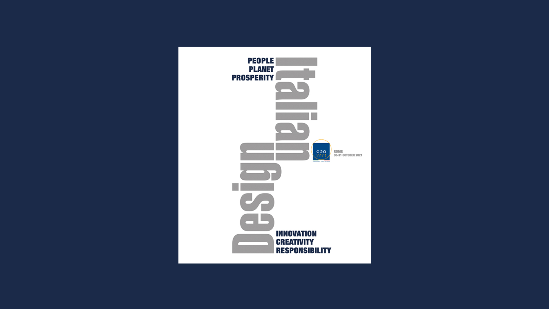 Design Group Italia at G20 Rome - Design Group Italia